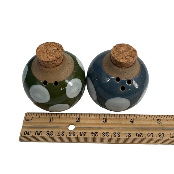 Mud Pie | Dining | Mud Pie Dot Salt And Pepper Shakers Set Blue Green ...